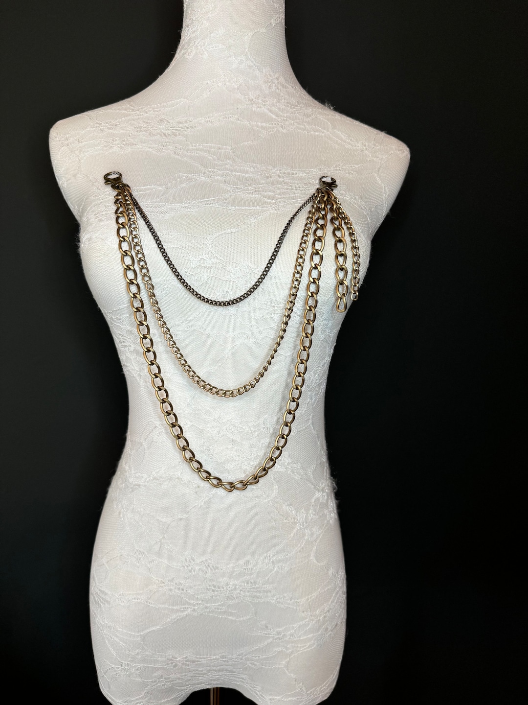Layered Jean Chains, Bags, Hip Hop, 3 Size Selection, 3 Layers ...
