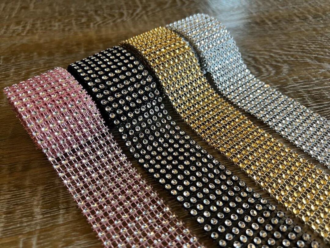 4cm 8 Row Diamond Effect Soft Plastic Ribbon Tape, Diamanté Look - Etsy