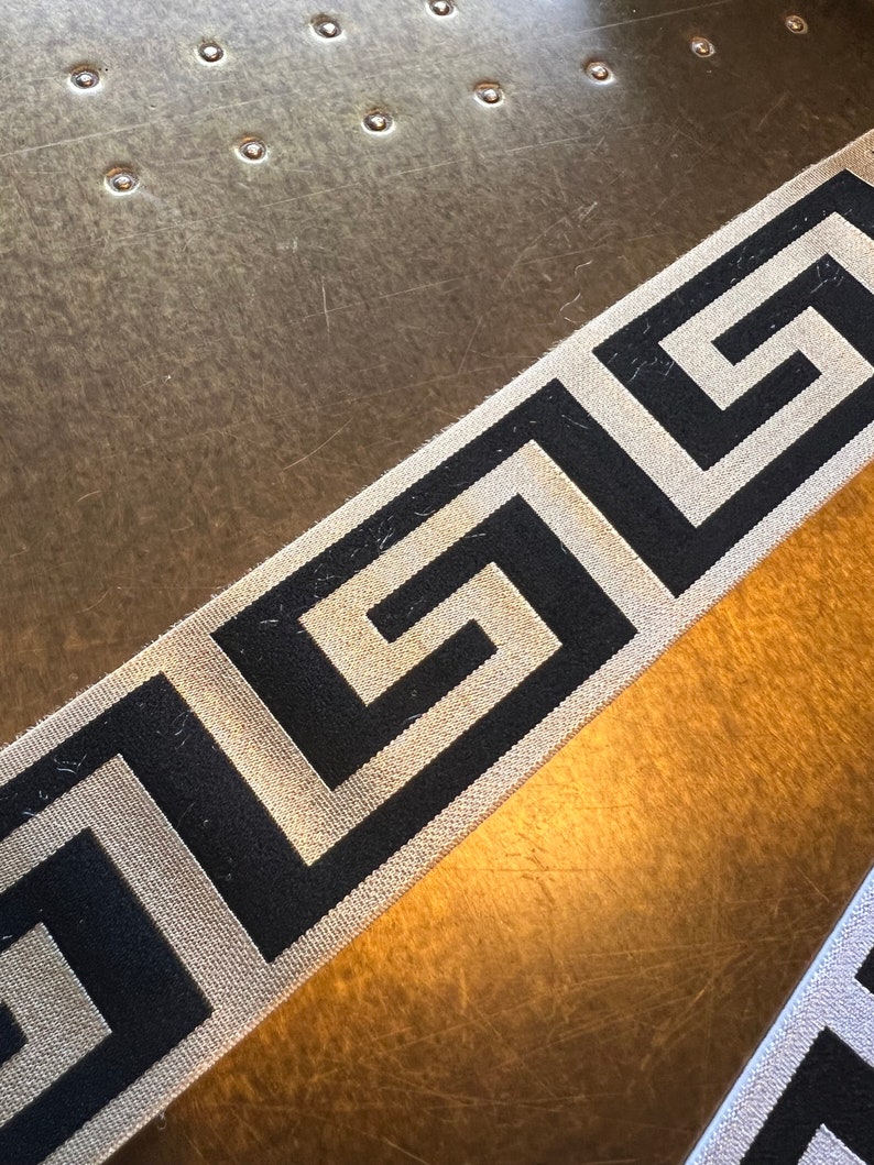 Greek Key Woven Elastic Trim - Gold, Silver, Black, 4cm Wide - Etsy