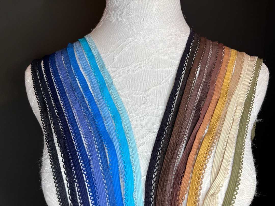 11mm Wide Picot Edge Elastic, Scallop Edging, Knicker Elastic, 45 ...