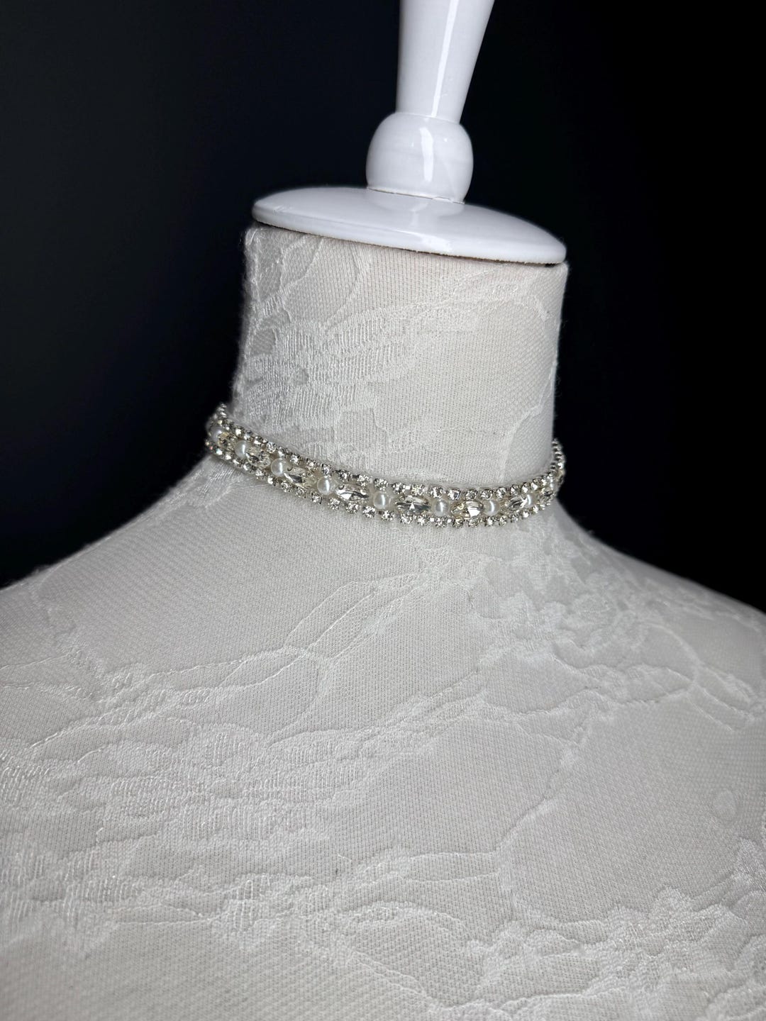 Pearl Jewel Choker: Handmade Elegant Bridal Necklace, Diamante, Jewels ...