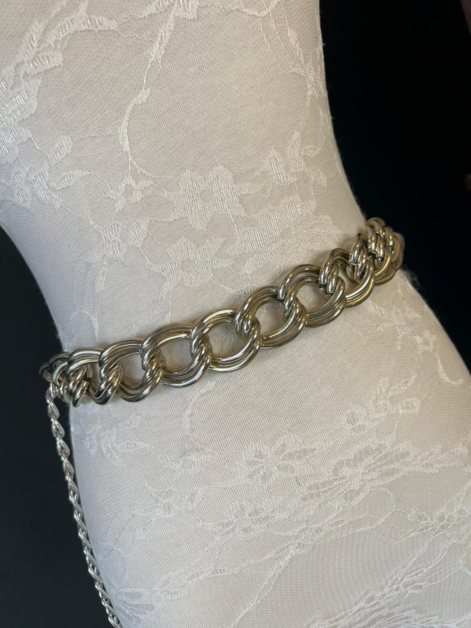 X-long Chunky Chain Belt, Heavy Chain Belt, Silver, Gold, Fashion Belt ...