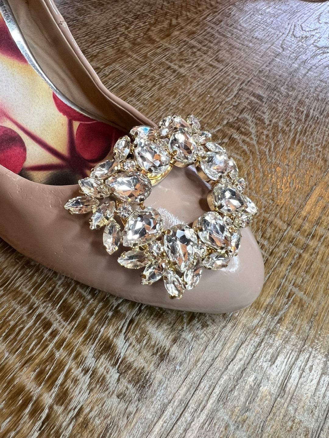 Rhinestone Shoe Clip, Bag Clip, Bridal, Bridesmaid, Party Gold - Etsy