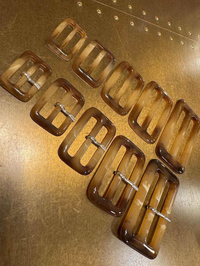 Buckles, Horn Buckles, Mock Tortoiseshell Buckle, Round, Rectangle ...