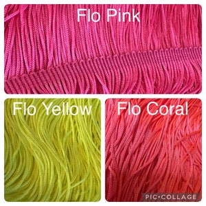 20” Long White Fringe Trim, 17 Colour Options - Etsy