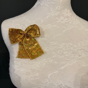 Bows, Pin on Bow, Sequin Bow, Gifts, Ribbon Bow, Silver, Gold, Cream, Fashion, FAN Design - Etsy