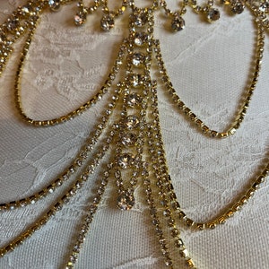 Rhinestone Body Chain, Gold, Silver, Diamanté Costume, Club Wear ...