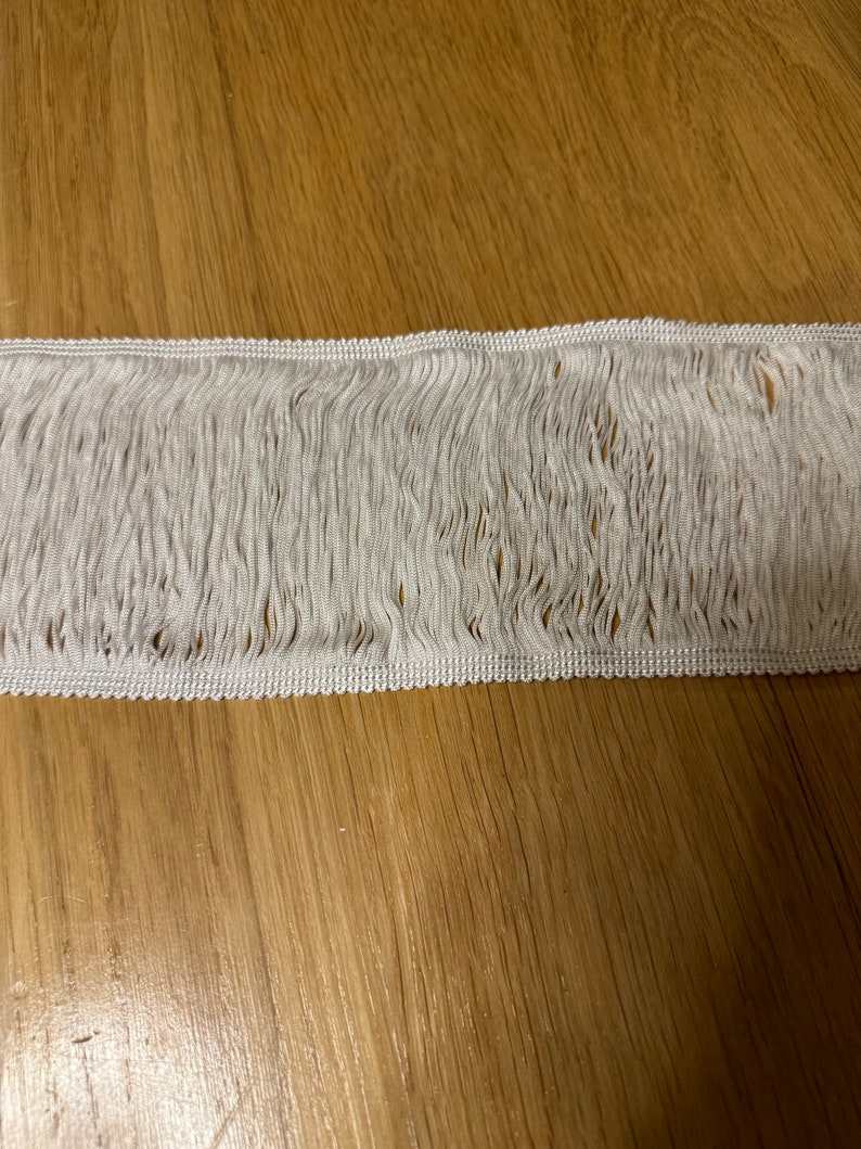 4” Wide Ladder Fringe, Ivory Fringe, High Quality Dense Fringe ...