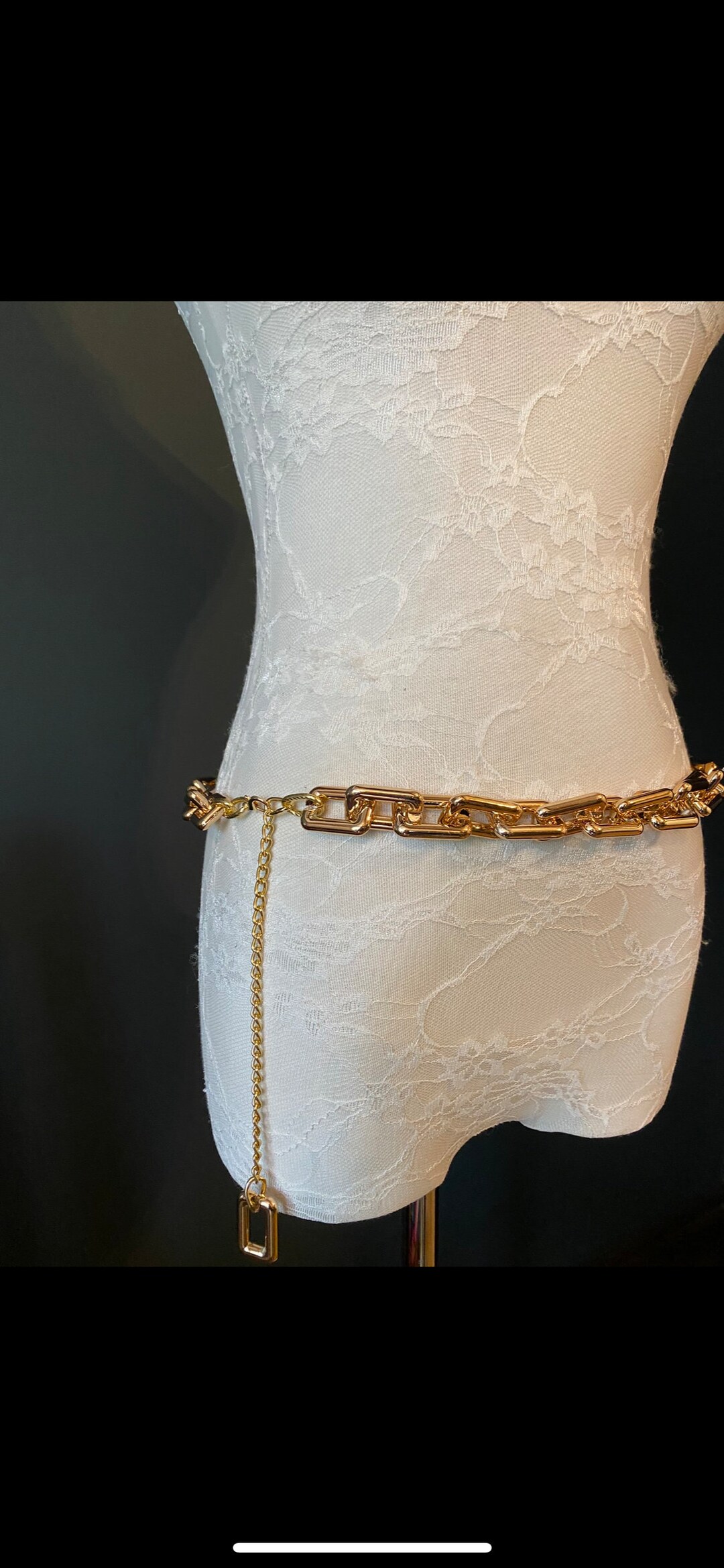 X-long Belt, Chain Link Belt, Fashion Belt, Rose Gold Link Belts, Light ...