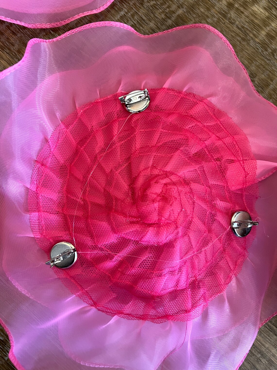 Large 3D Corsage Flower, Pink, 10” Wide, Pin on Corsage, Bridal ...