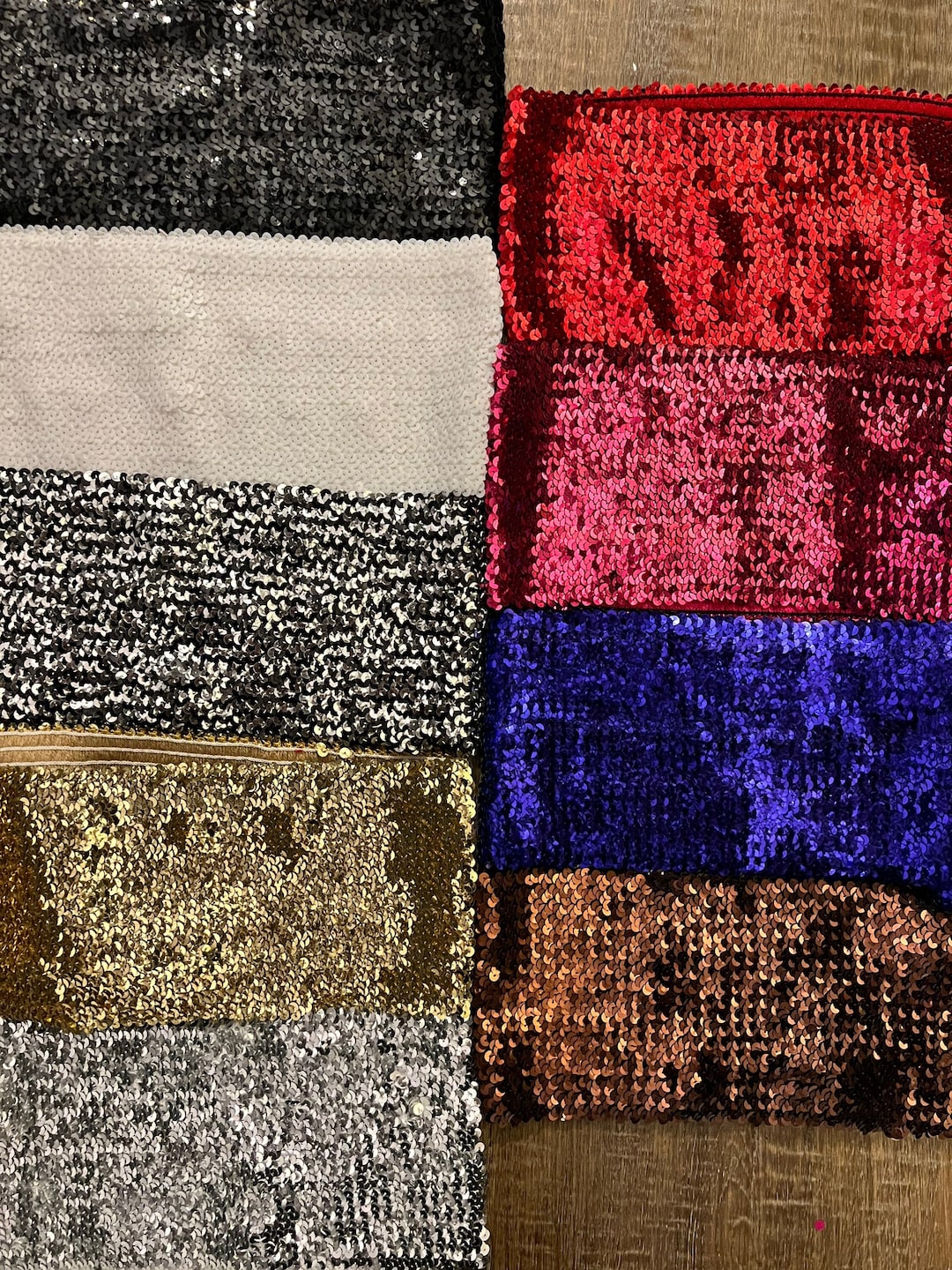 5.5” Wide Stretch Sequin Band, 14cm Stretch Sequins Flat Round Shape ...