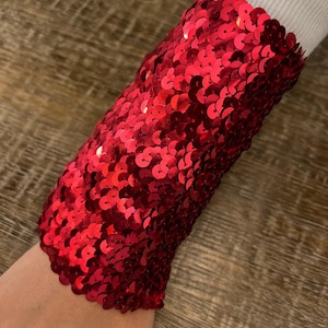 Sequins Cuff, 5.5” Wide Stretch Sequin Band, 14cm Stretch Sequins Cuff ...