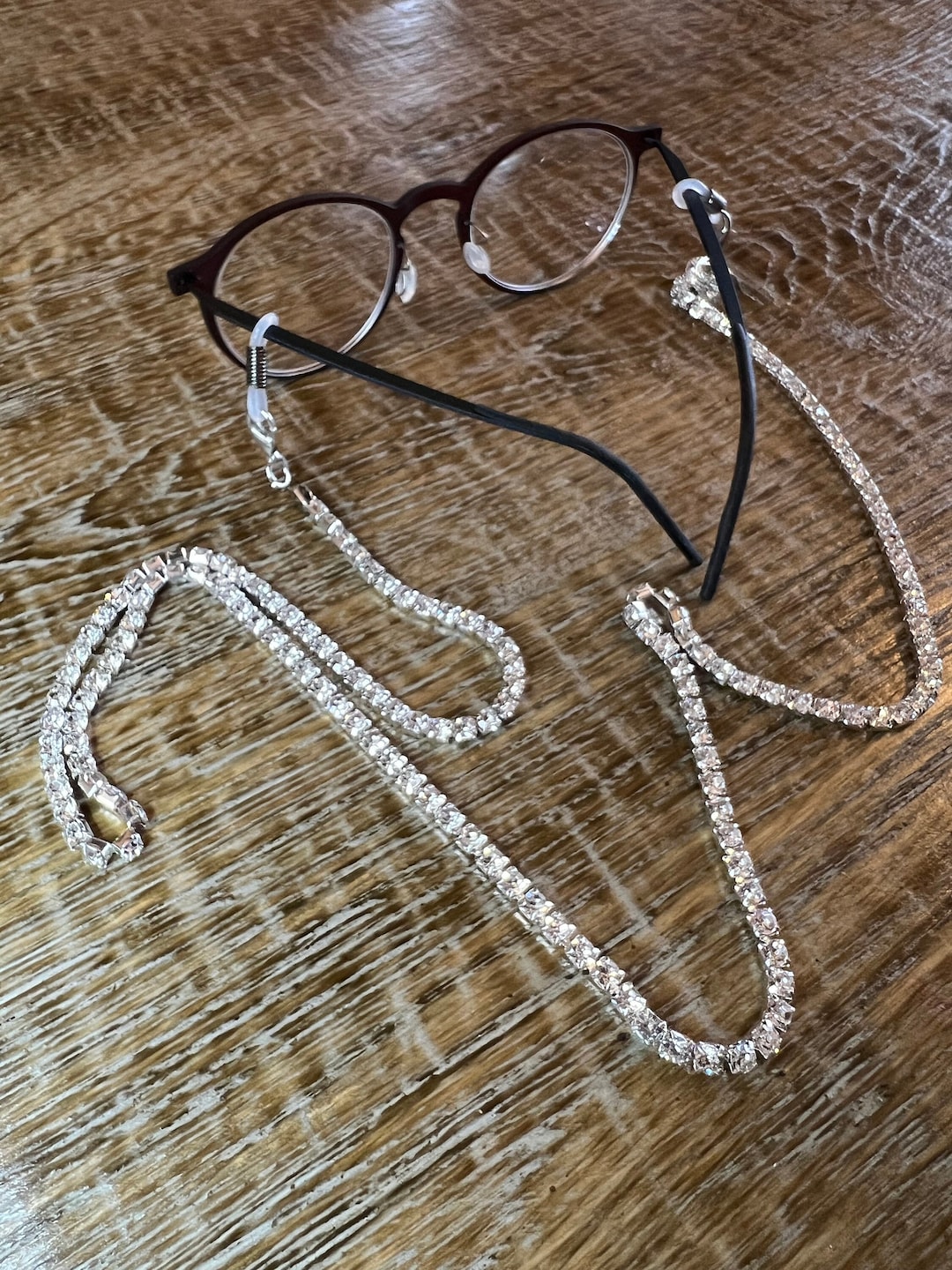 Handmade Rhinestone Glasses Chain, Silver, Gold - Etsy