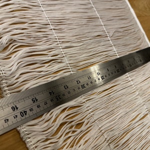 16” Wide Fringe, Elegant Fringe, White Colour, Quality Fringe Trimming ...