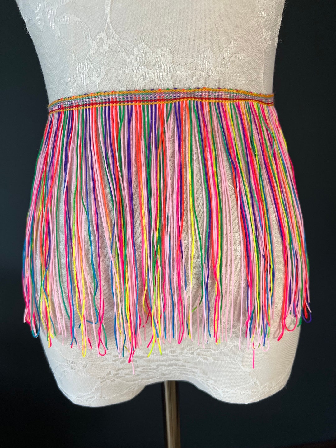8" Fringe Multicolour, Rainbow Fringe, Dance, Costumes, Fashion, Party ...