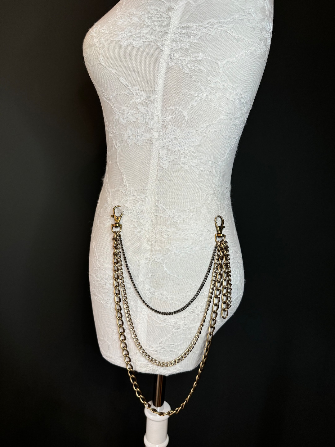 Layered Jean Chains, Bags, Hip Hop, 3 Size Selection, 3 Layers ...