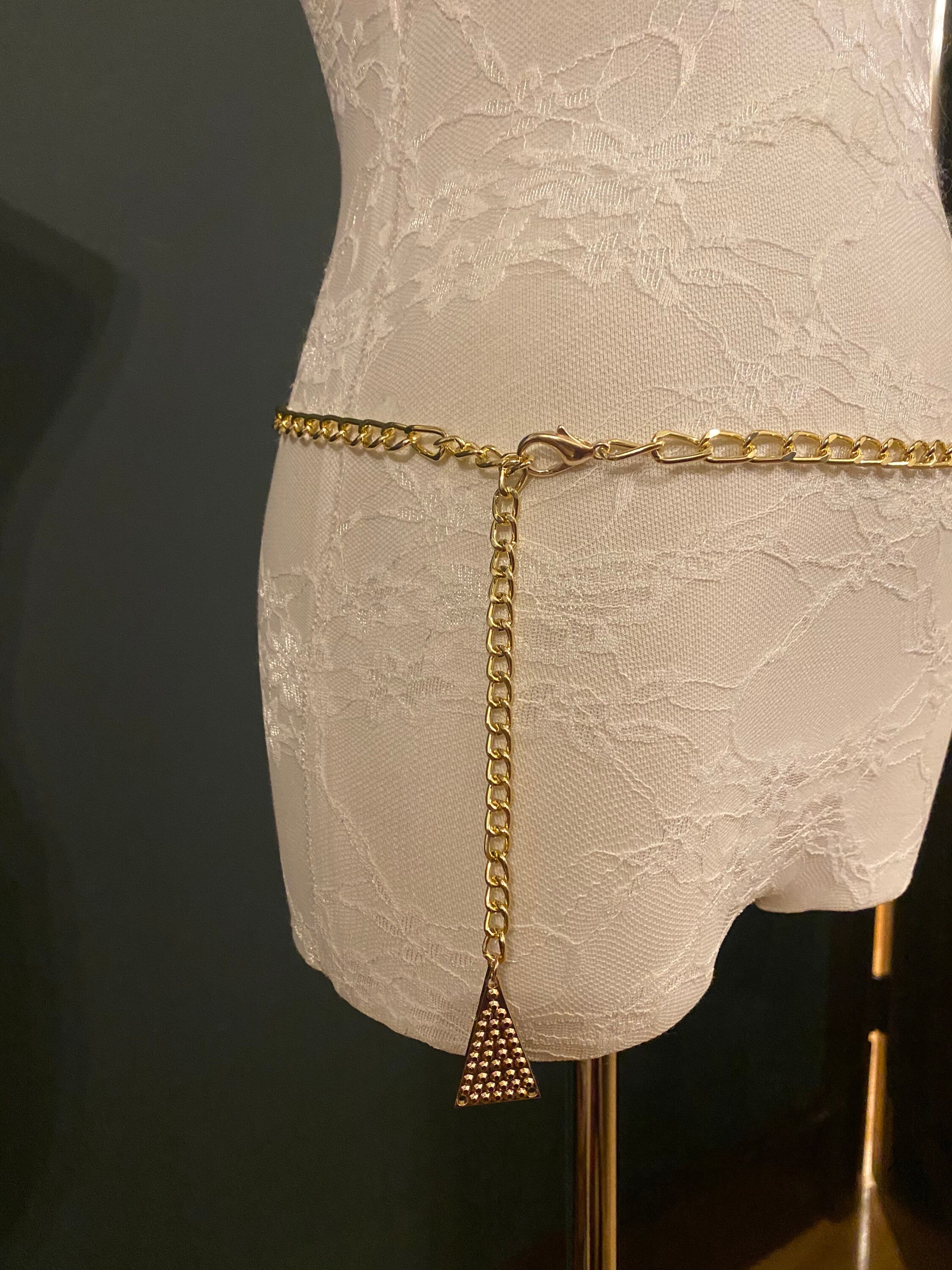 Gold Chain Belt – Handmade to Measure 18–60 Inch Waist - Etsy