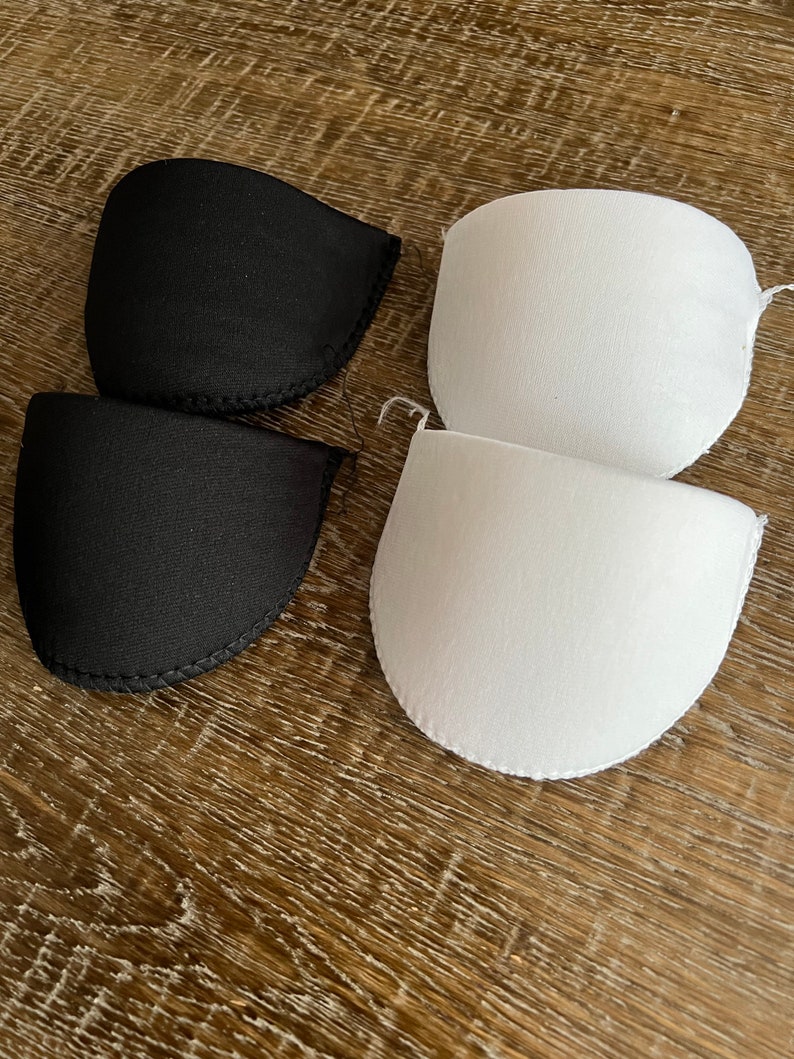 1pair of Covered Foam Shoulder Pads Black Cream Medium 14cm - Etsy