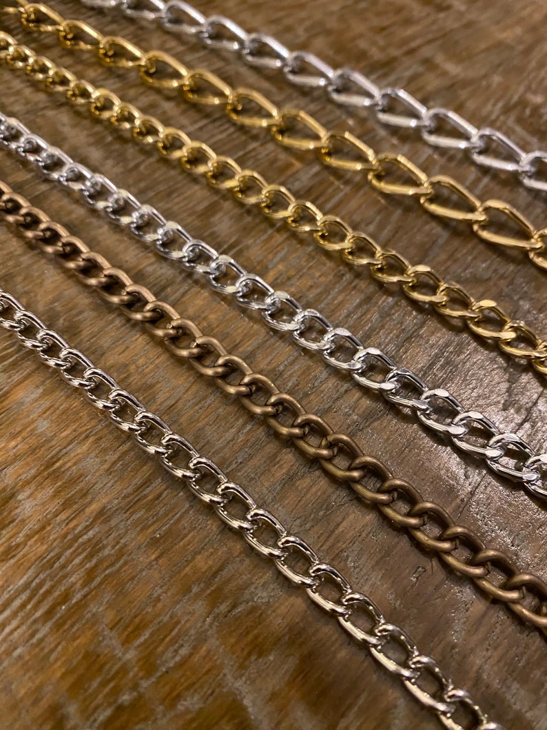 1 Metre, Metal Chain, Light Weight Chain, Aluminium Chain, Gold, Silver ...