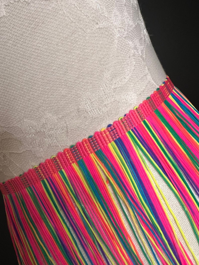 8" Fringe Multicolour, Rainbow Fringe, Dance, Costumes, Fashion, Party ...