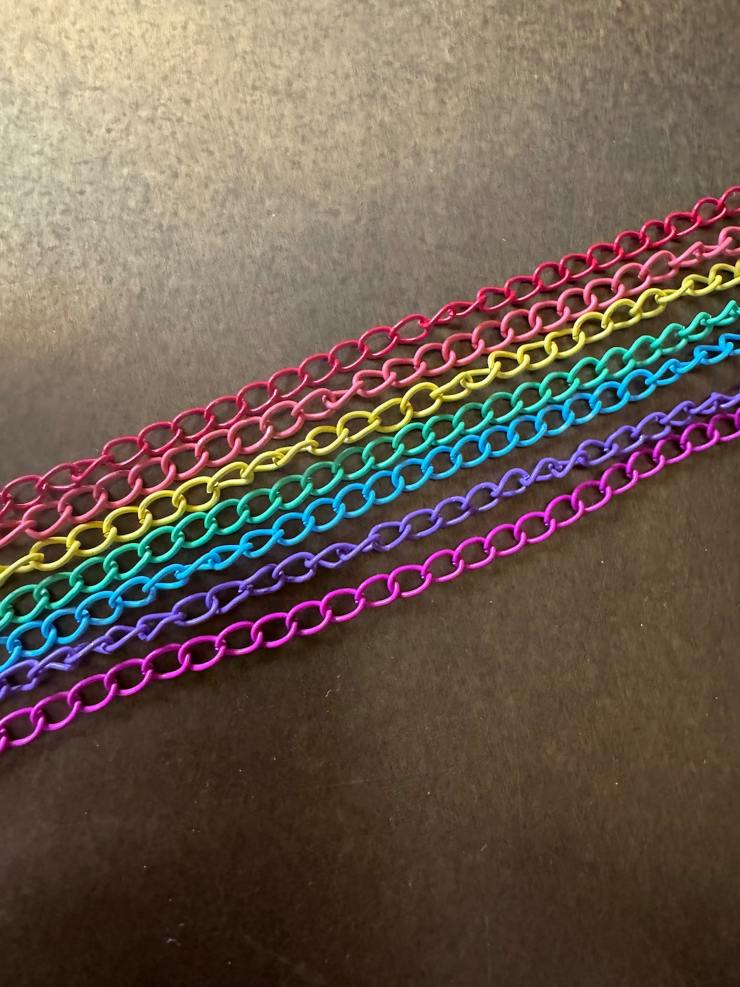 Metal Chain, Rainbow Colours, 5mm Light Weight Chain, Aluminium Chain ...