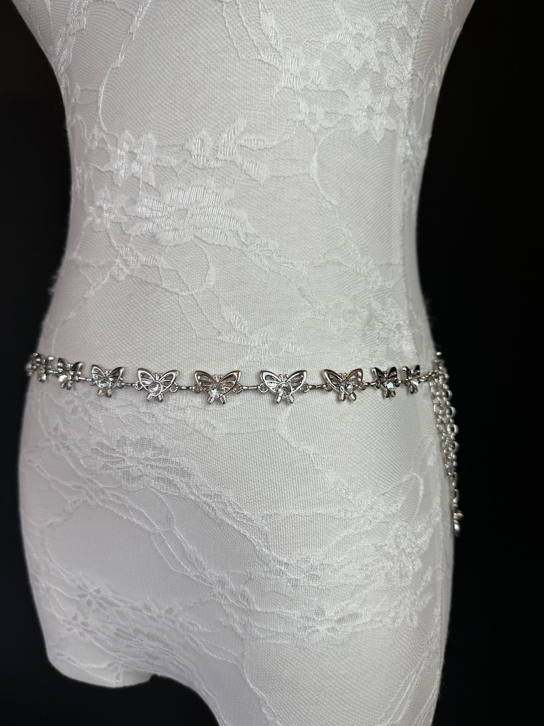 X-long Belt, Butterfly Rhinestone Belt, Teen Sizes, Size 18”-60”, Fan ...