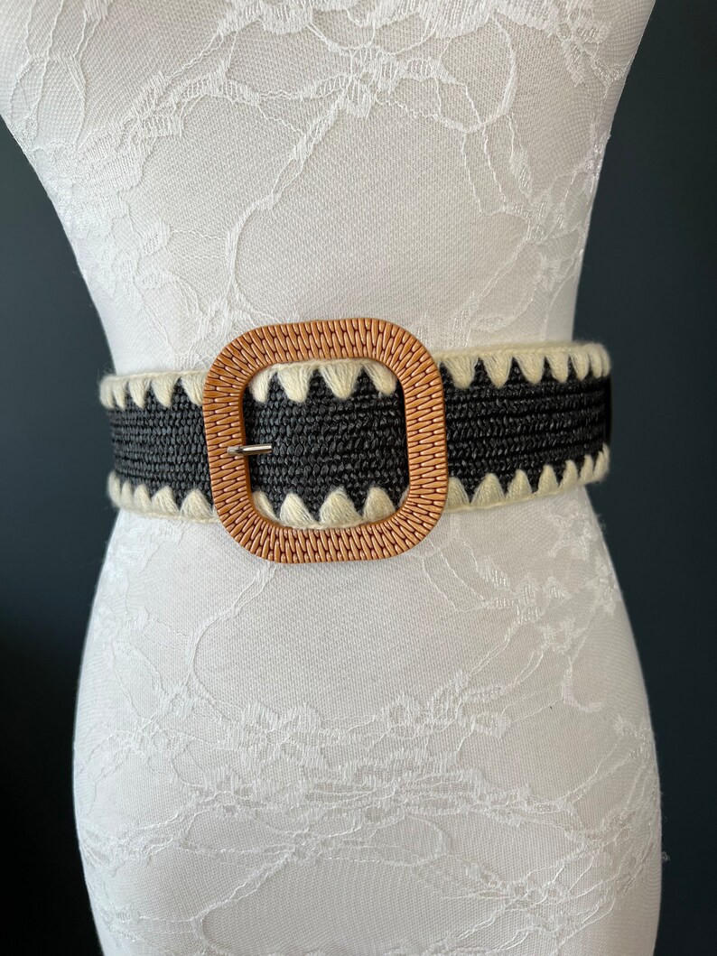 Boho Raffia Elasticated Beltsfashionable Vintage Belts - Etsy