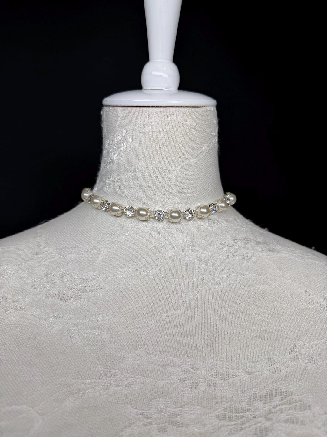 Pearl Jewel Choker: Handmade Elegant Bridal Necklace, Diamante, Jewels ...
