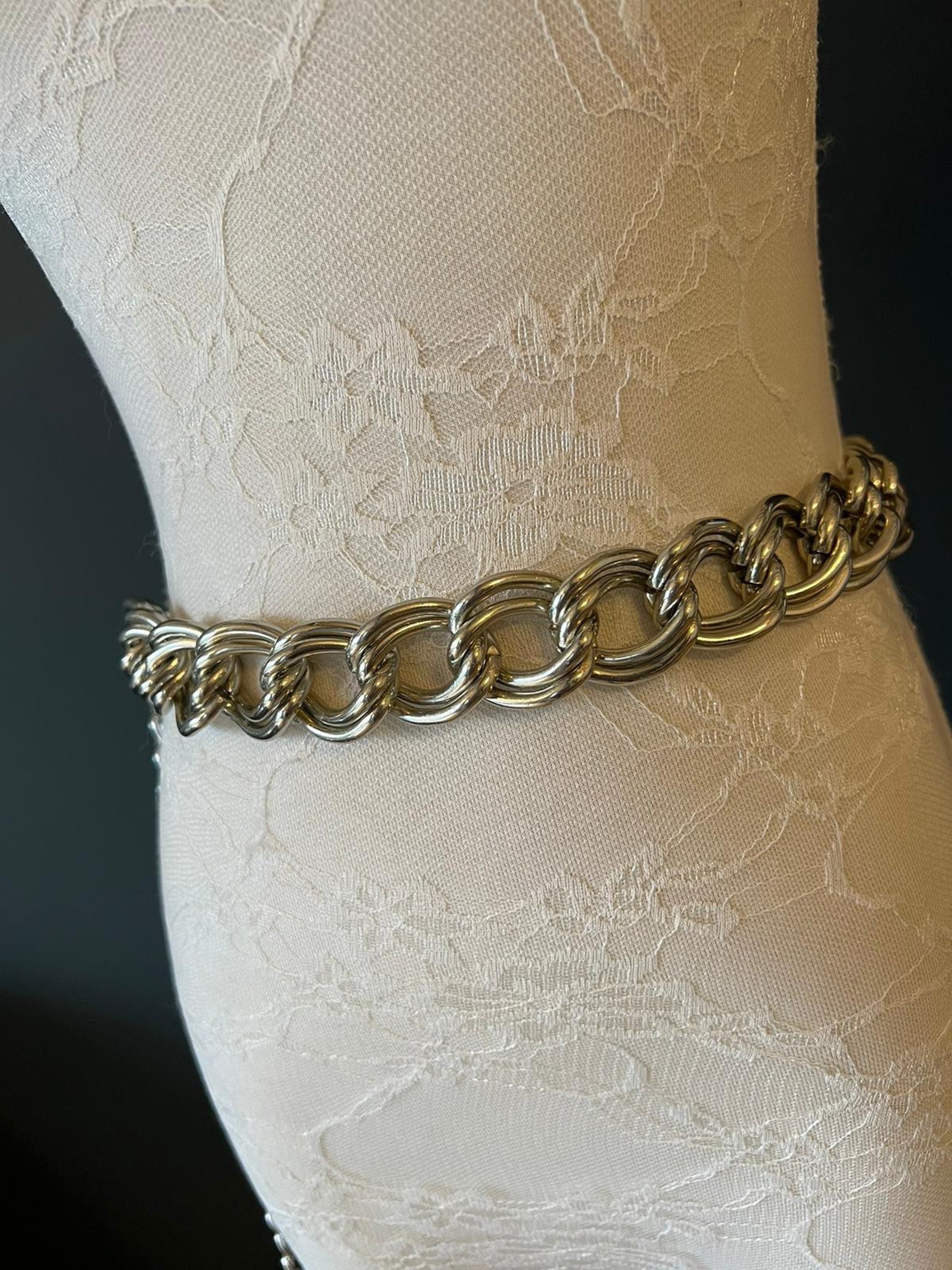 X-long Chunky Chain Belt, Heavy Chain Belt, Silver, Gold, Fashion Belt ...