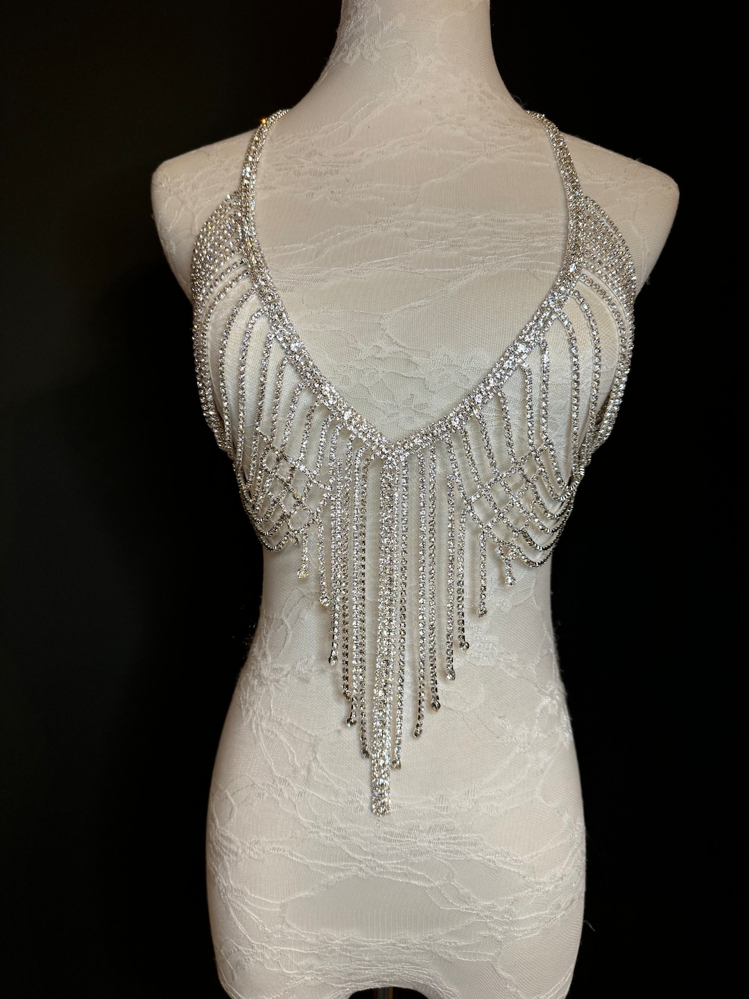 Rhinestone Diamanté Body Chain Body Jewellery, Bridal, Festival ...