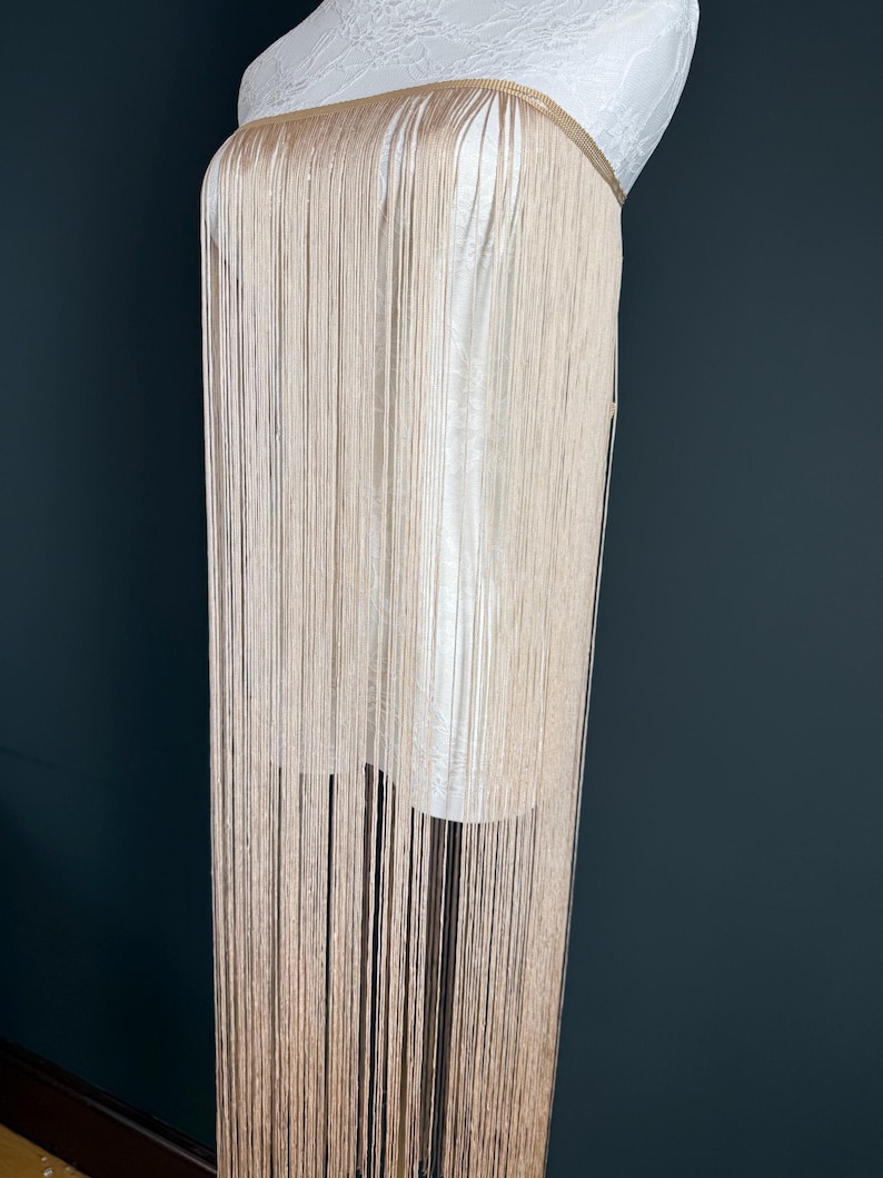 Champagne Fringe Trim, 40" Wide, Dense Quality, 27 Colour Options - Etsy