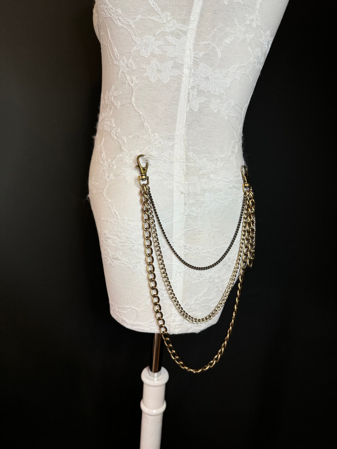 Layered Jean Chains, Bags, Hip Hop, 3 Size Selection, 3 Layers ...