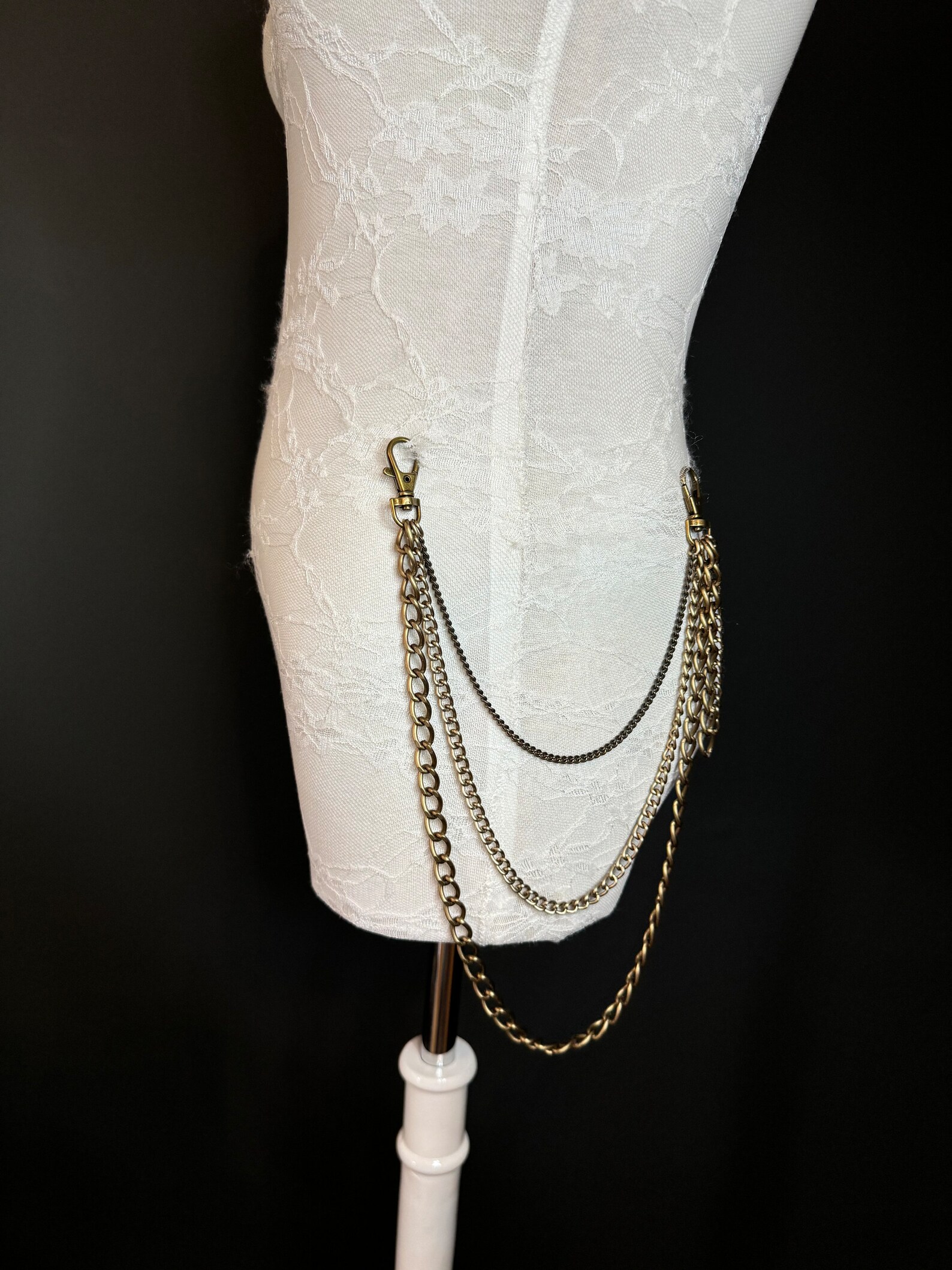 Layered Jean Chains, Bags, Hip Hop, 3 Size Selection, 3 Layers ...