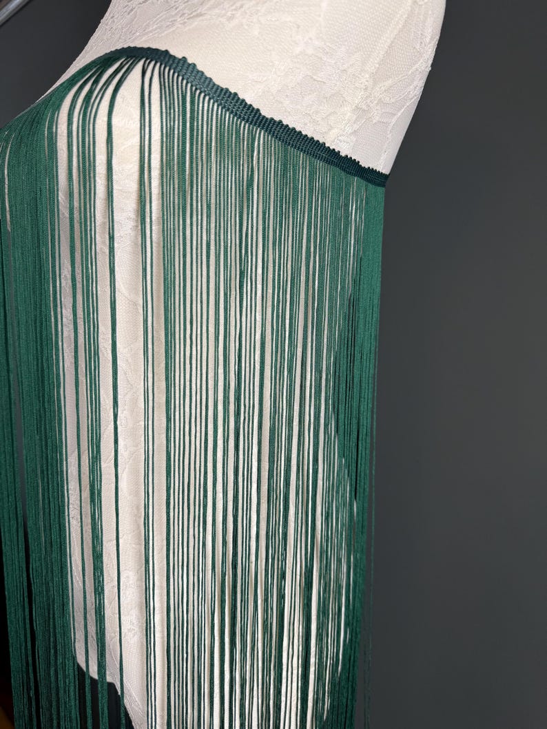 40" Wide Dense Fringe Trim, Forest Green, 27 Colour Options - Etsy