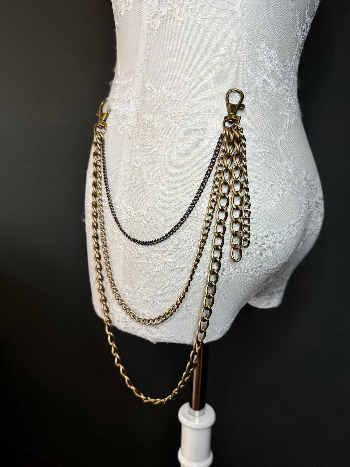 Layered Jean Chains, Bags, Hip Hop, 3 Size Selection, 3 Layers ...