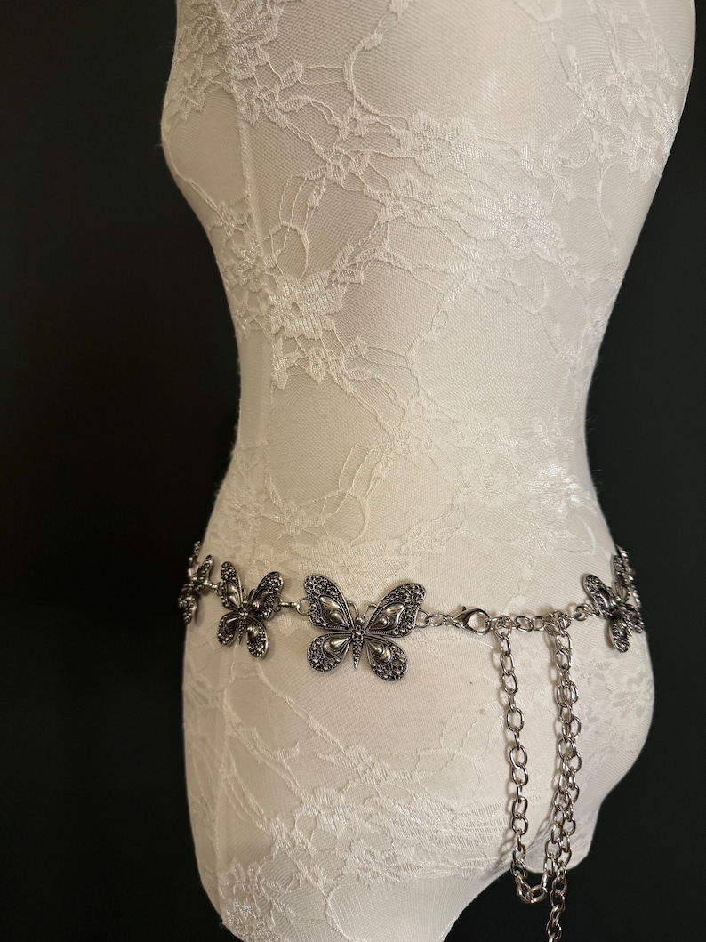 X-long Butterfly Belt, Metal Belt, Teen Sizes, 18”-60”, Fan Design, Fan ...