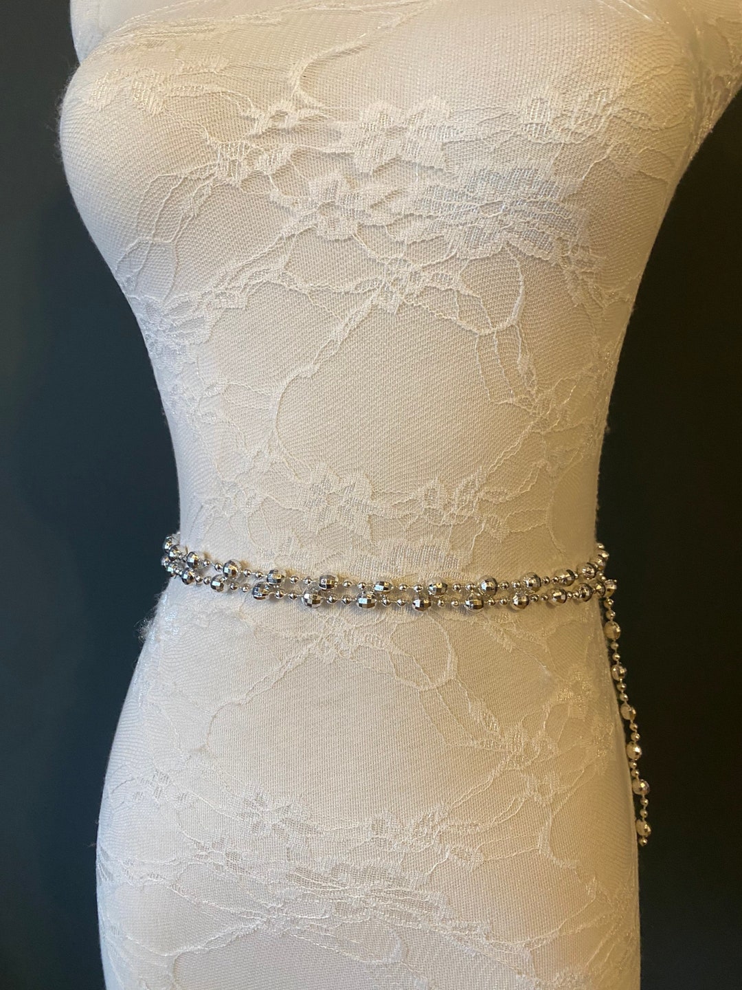 Beaded Chain Belt, Silver Beads Chain, Black Beads Chain, Gold Bead ...