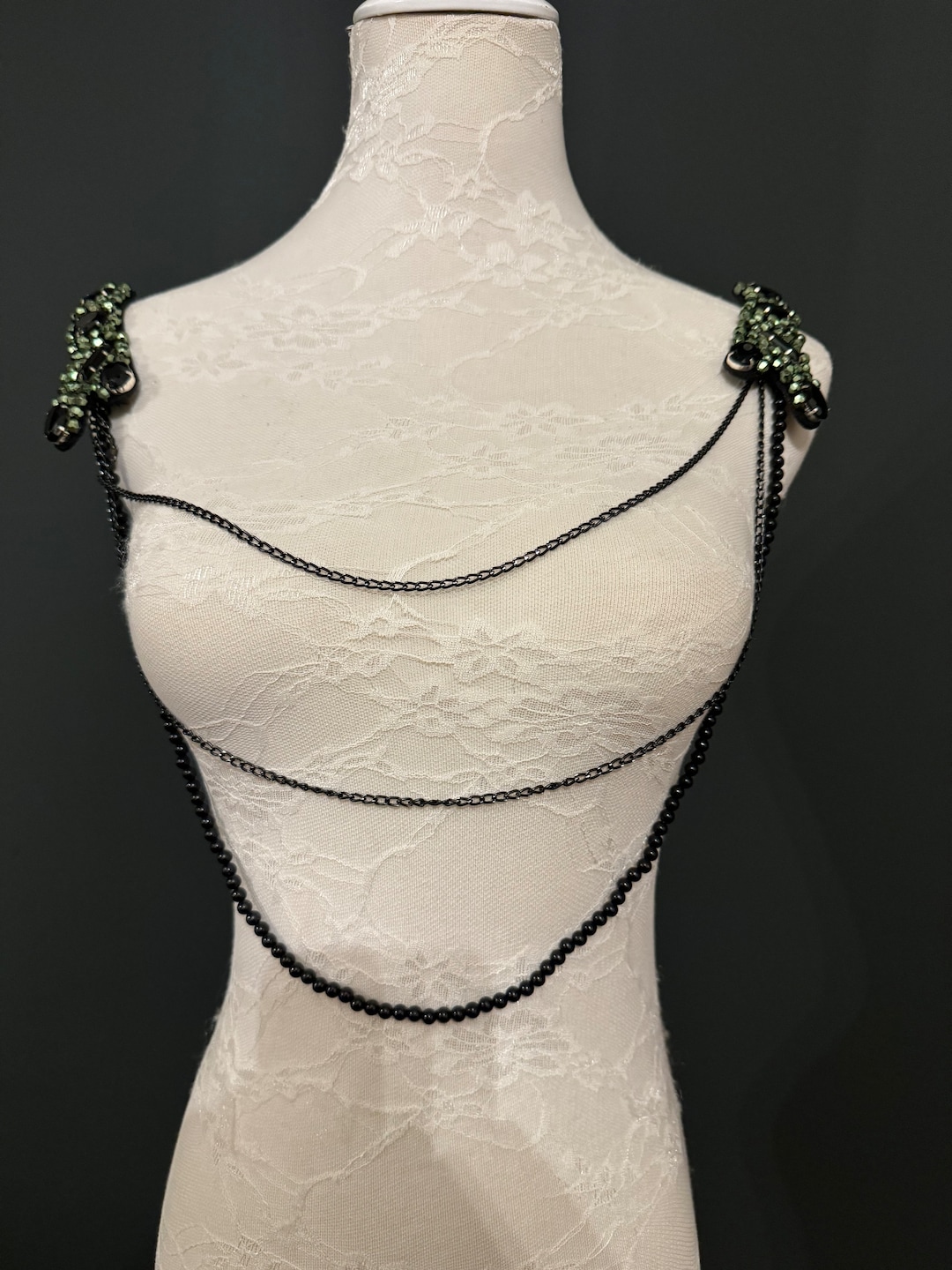 Body Chain, Beaded Body Chain, Shoulder Patch - Etsy