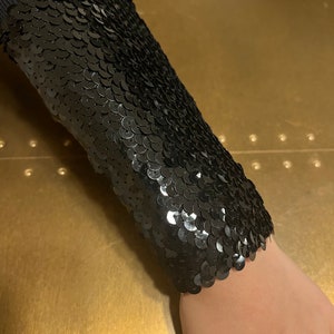 Sequins Cuff, 5.5” Wide Stretch Sequin Band, 14cm Stretch Sequins Cuff ...