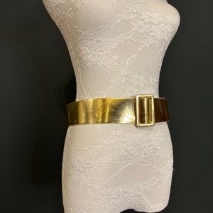 Belt, Gold Belt, 2 Wide Belt, Vegan Belt, Fashion, Accessory, Belt ...