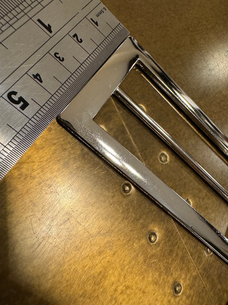 95 mm Metall Schnalle mit Zacke, Gürtelschnalle, Silber Schnalle 95 mm ...