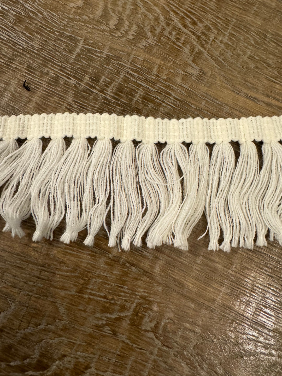 9cm Wide Cotton Fringe, Rich Cream Looped Cotton Fringe, UK Made Cotton ...