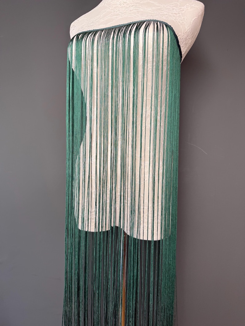 40" Wide Dense Fringe Trim, Forest Green, 27 Colour Options - Etsy