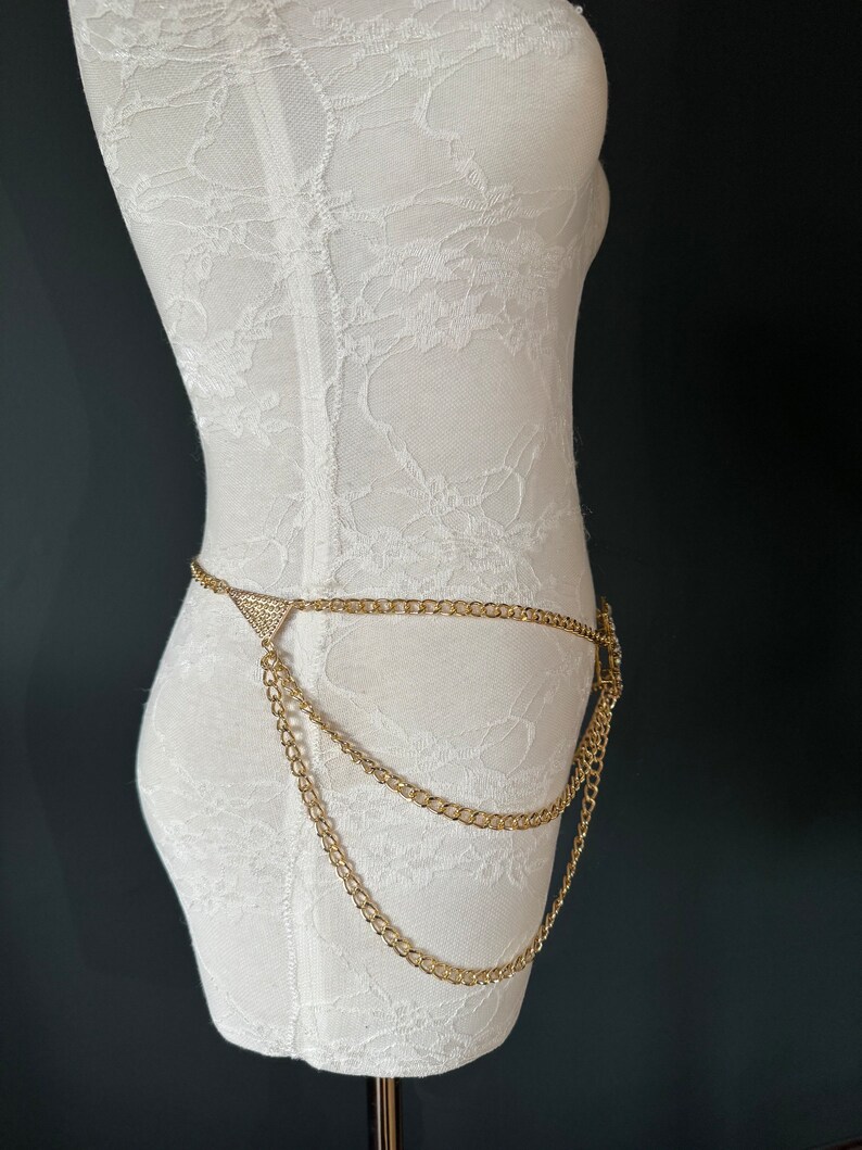 Butterfly Rhinestone Gold Chain Belt, Fashion Body Jewelry - Etsy