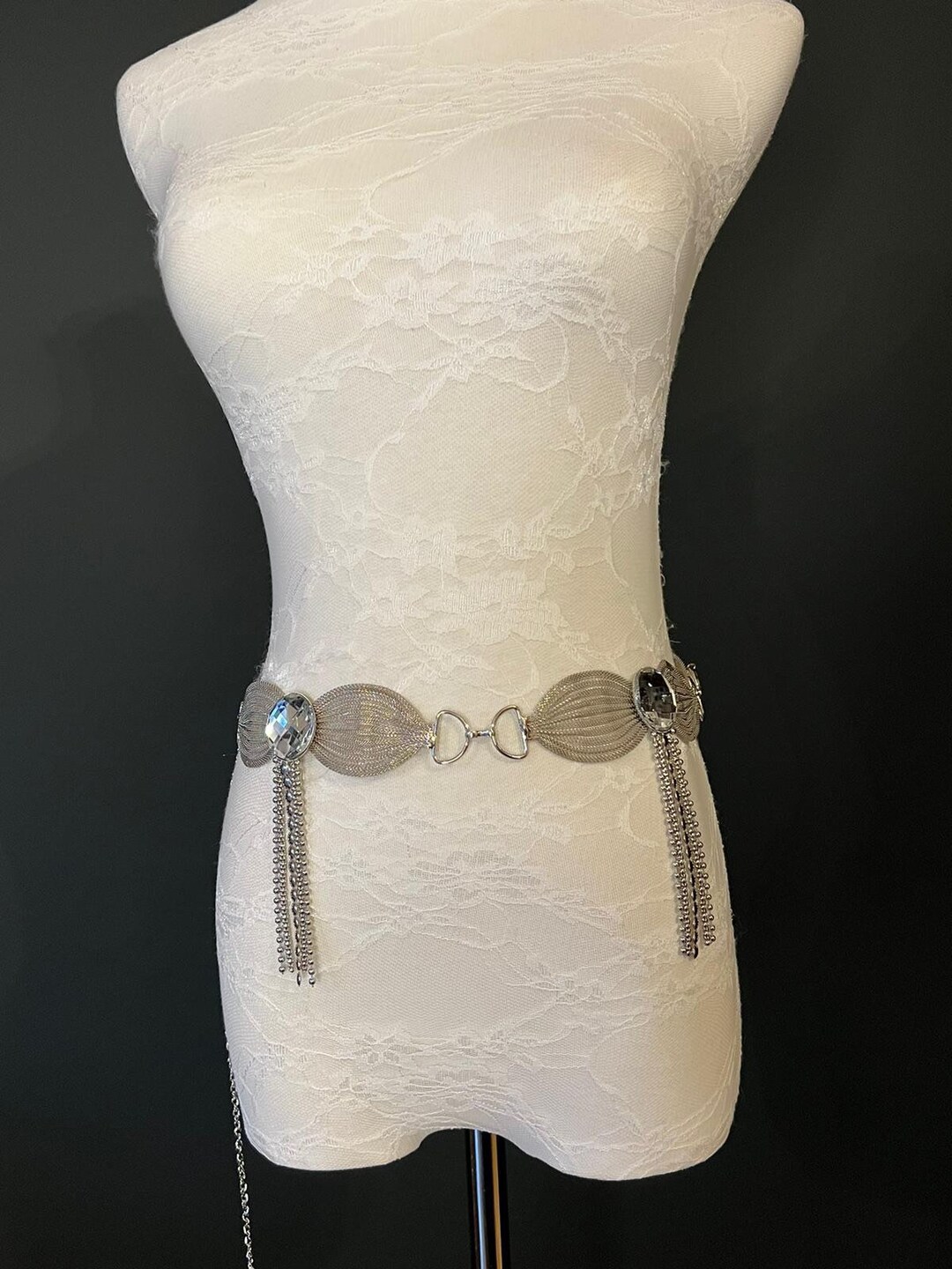X-long Chain Belt, Rhinestone Chain Belt, Fashion Belt, Fashion ...