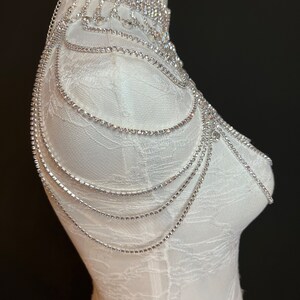 Rhinestone Body Chain, Gold, Silver, Diamanté Costume, Club Wear ...