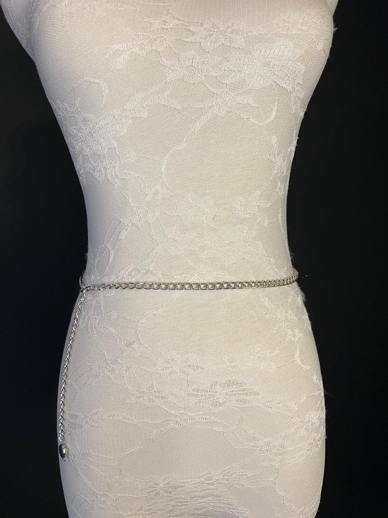X-long Chain Belt, Silver Chain Belt, Fashion Belt, Fashion Accessory ...