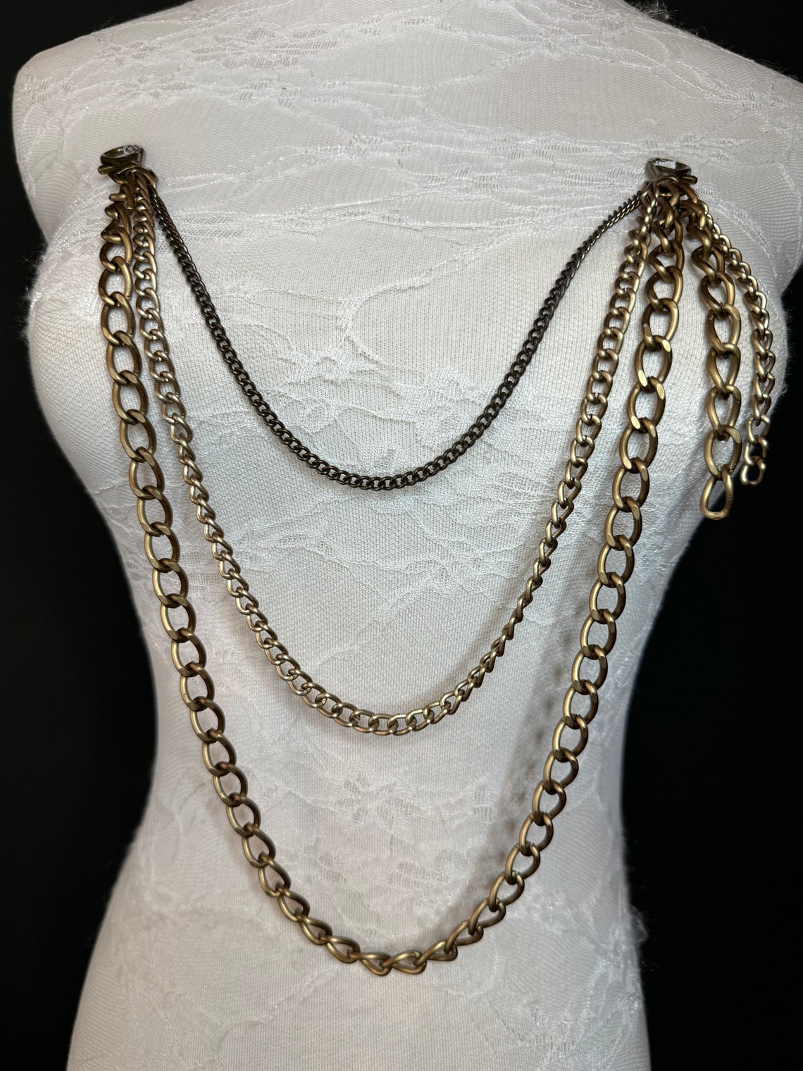 Layered Jean Chains, Bags, Hip Hop, 3 Size Selection, 3 Layers ...
