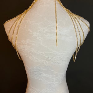 Rhinestone Body Chain, Gold, Silver, Diamanté Costume, Club Wear ...