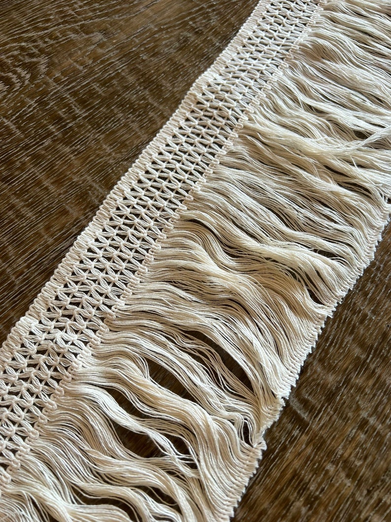 Wide Soft Cotton Fringe Trim in Ecru Wide Vintage Style - Etsy